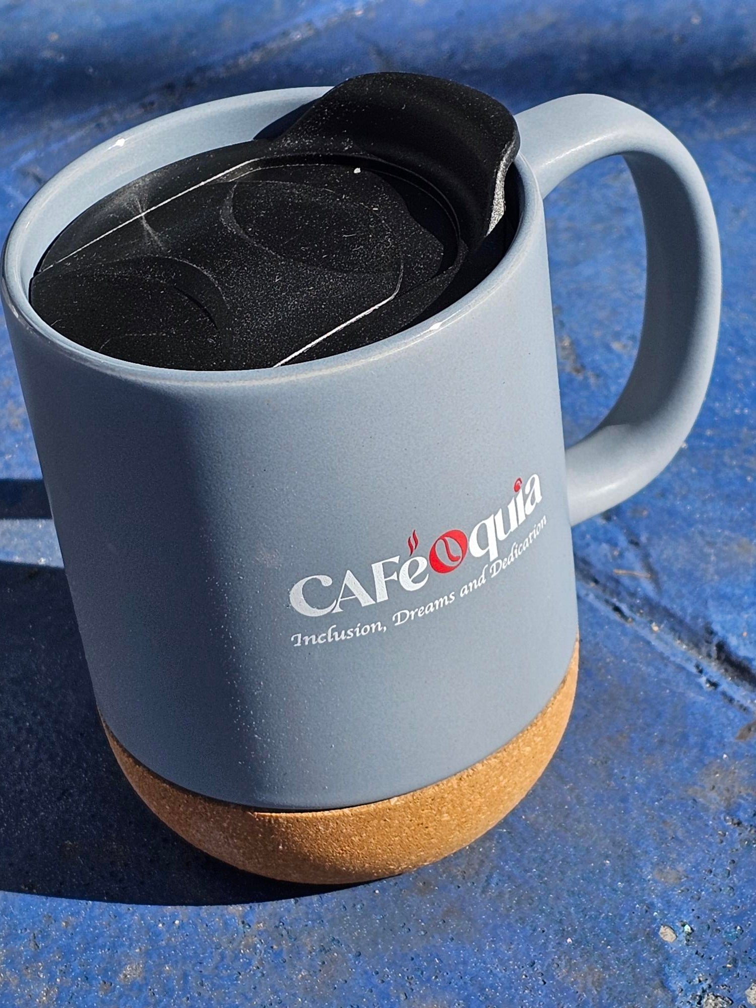 13oz Barista Ceramic Custom Mug with Cork Bottom – Cafeoquia